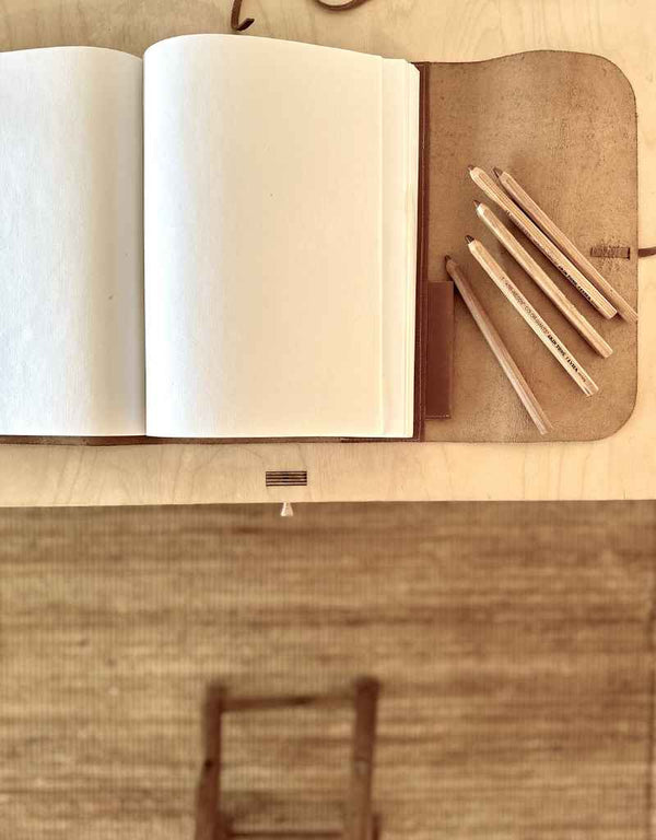 A4 REFILLABLE JOURNAL BROWN - Uscha